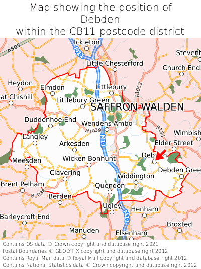Where is Debden? Debden on a map