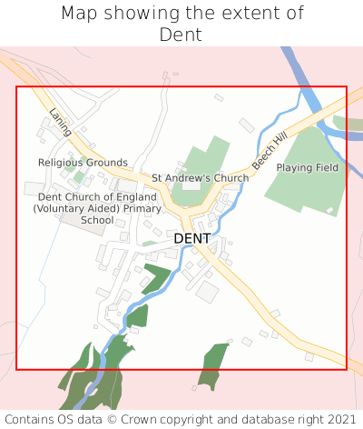 Where is Dent? Dent on a map