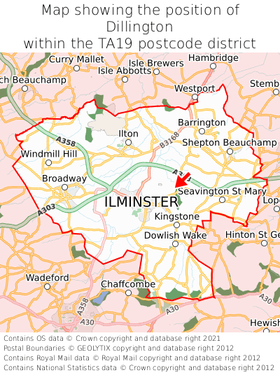 Where is Dillington? Dillington on a map