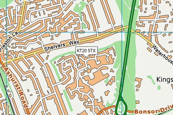 KT20 5TX maps, stats, and open data