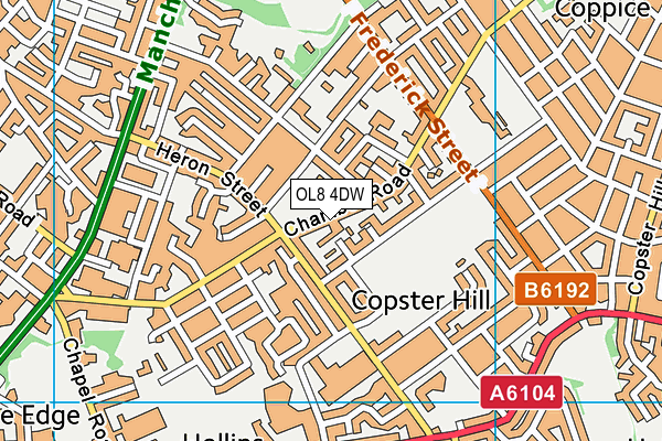 OL8 4DW maps, stats, and open data