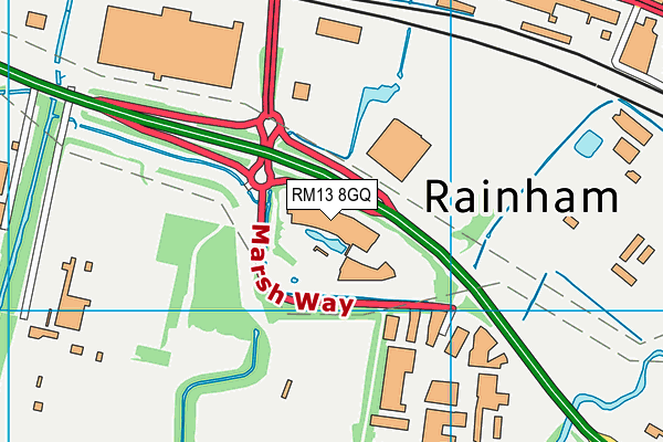 RM13 8GQ maps, stats, and open data