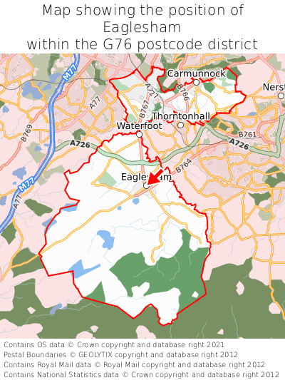 Where is Eaglesham? Eaglesham on a map