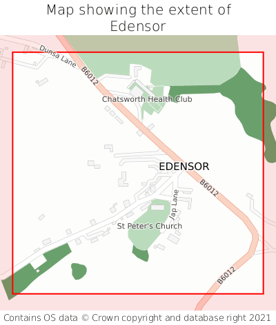 Where is Edensor? Edensor on a map