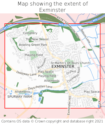 Where is Exminster? Exminster on a map