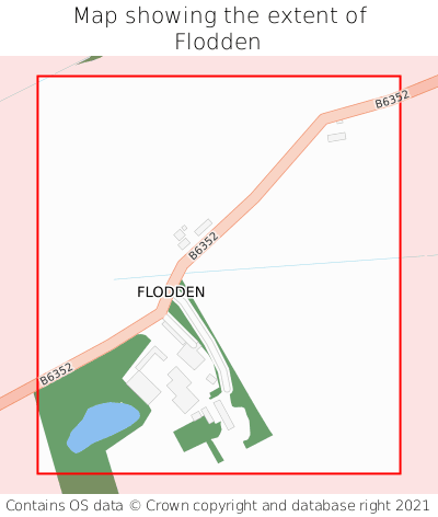 Where is Flodden? Flodden on a map