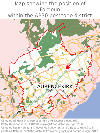 Where is Fordoun? Fordoun on a map