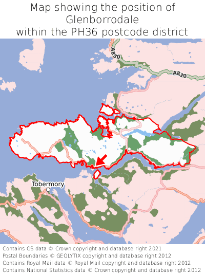 Where is Glenborrodale? Glenborrodale on a map