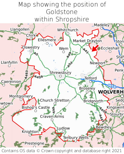 Where is Goldstone? Goldstone on a map