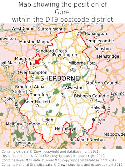 Where is Gore? Gore on a map