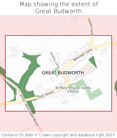 Where is Great Budworth? Great Budworth on a map