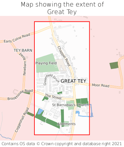Where is Great Tey? Great Tey on a map