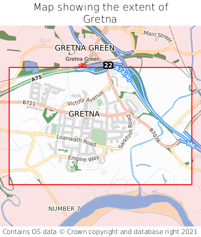 Where is Gretna? Gretna on a map