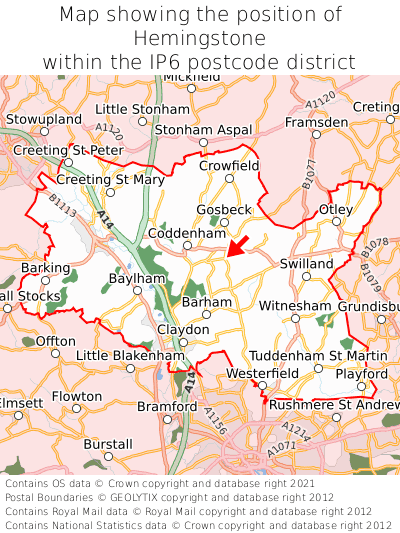 Where is Hemingstone? Hemingstone on a map