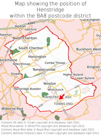 Where is Henstridge? Henstridge on a map