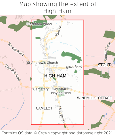 Where is High Ham? High Ham on a map
