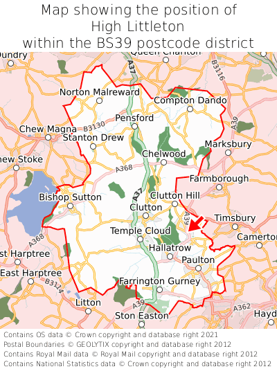 Where is High Littleton? High Littleton on a map