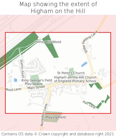Where is Higham on the Hill? Higham on the Hill on a map
