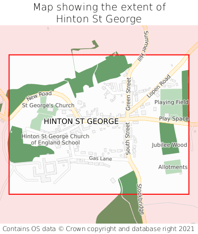 Where is Hinton St George? Hinton St George on a map