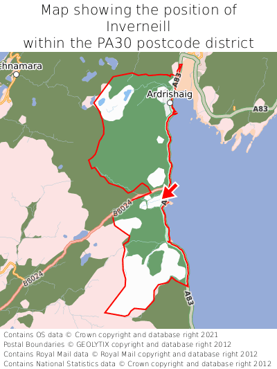Where is Inverneill? Inverneill on a map