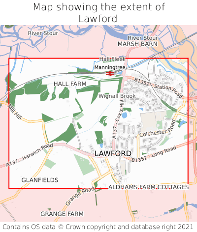 Where is Lawford? Lawford on a map