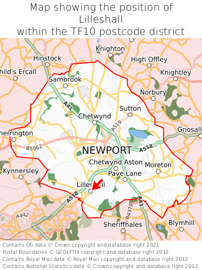 Where is Lilleshall? Lilleshall on a map