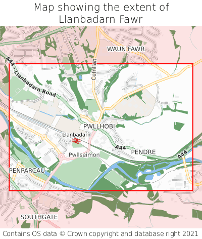 Where is Llanbadarn Fawr? Llanbadarn Fawr on a map