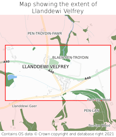 Where is Llanddewi Velfrey? Llanddewi Velfrey on a map