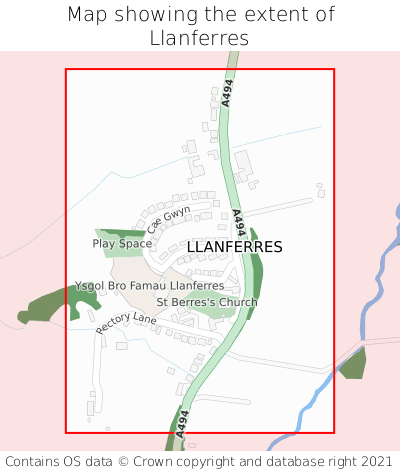 Where is Llanferres? Llanferres on a map