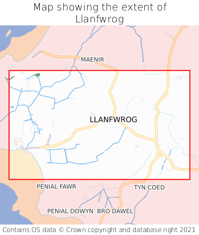 Where is Llanfwrog? Llanfwrog on a map