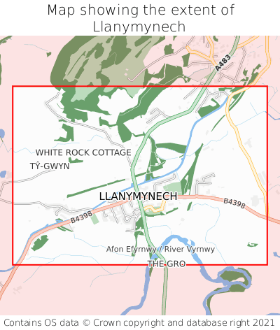 Where is Llanymynech? Llanymynech on a map