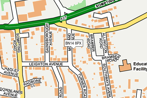 BN14 8PX maps, stats, and open data