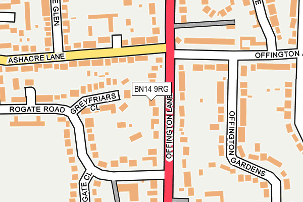 BN14 9RG maps, stats, and open data