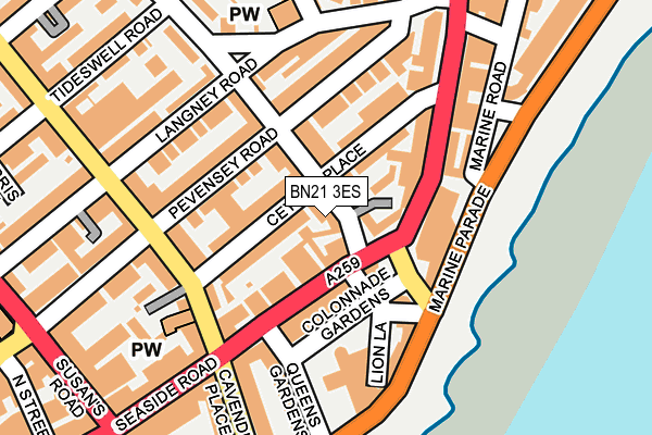 BN21 3ES maps, stats, and open data