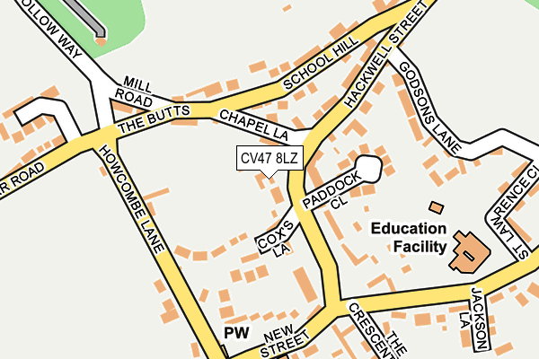 CV47 8LZ maps, stats, and open data