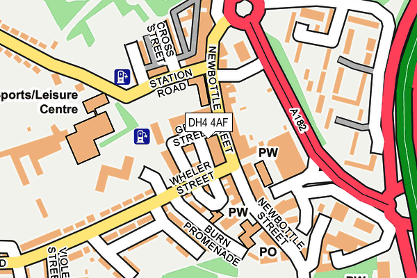 DH4 4AF maps, stats, and open data