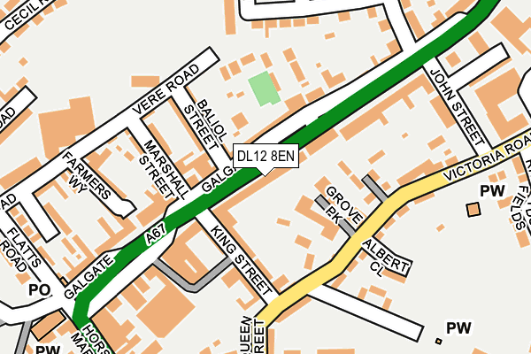 DL12 8EN maps, stats, and open data