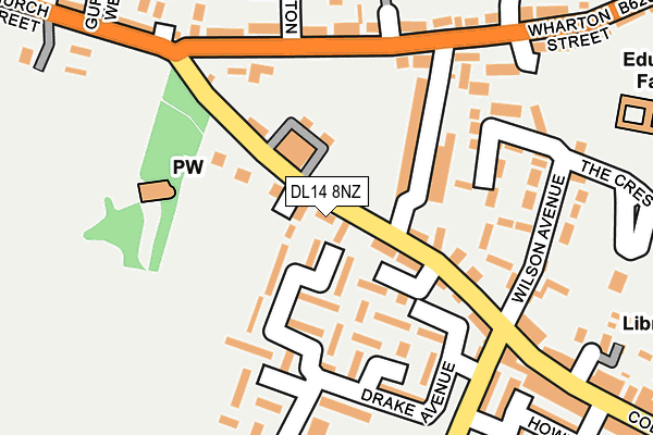 DL14 8NZ maps, stats, and open data