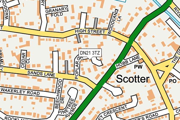 DN21 3TZ maps, stats, and open data