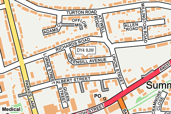 DY4 9JW maps, stats, and open data