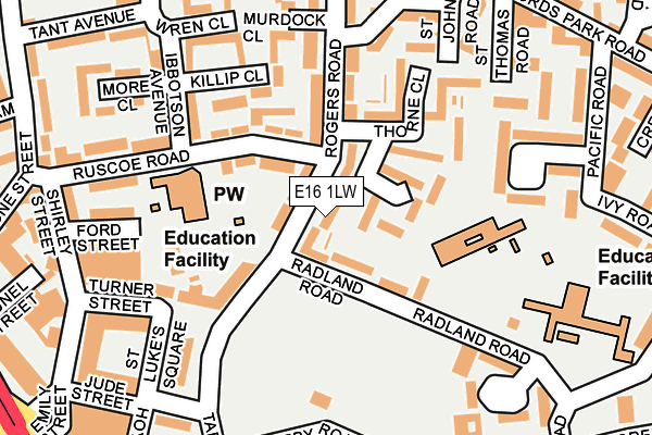 E16 1LW maps, stats, and open data