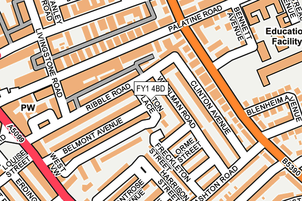 FY1 4BD maps, stats, and open data