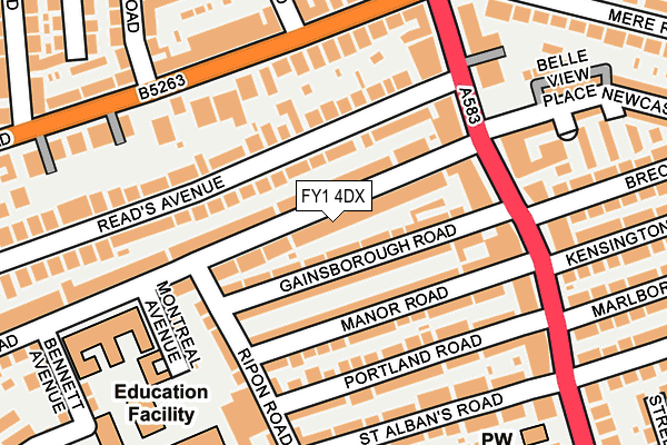 FY1 4DX maps, stats, and open data