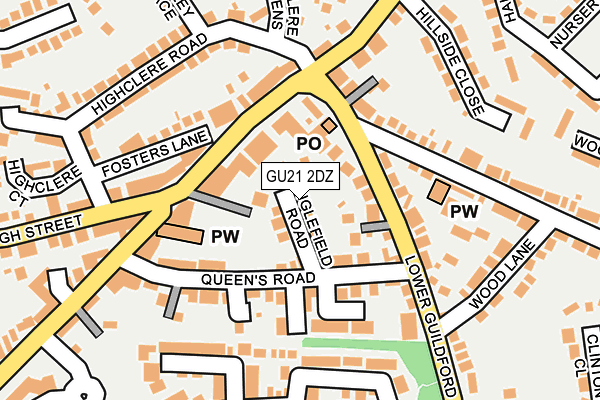 GU21 2DZ maps, stats, and open data