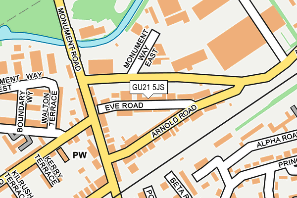 GU21 5JS maps, stats, and open data
