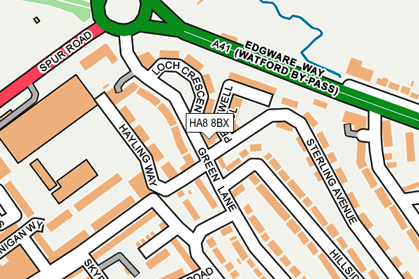 HA8 8BX maps, stats, and open data