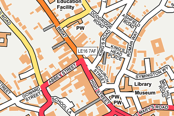 LE16 7AF maps, stats, and open data