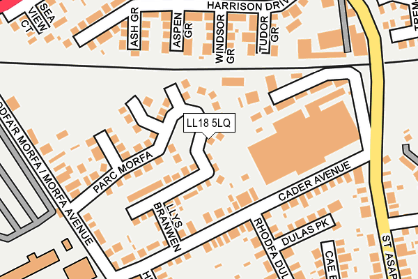 LL18 5LQ maps, stats, and open data