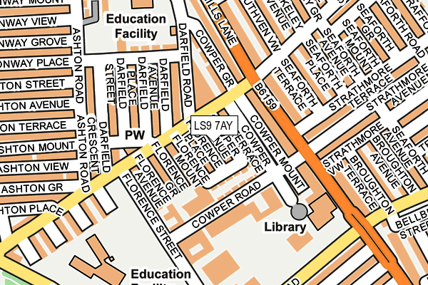 LS9 7AY maps, stats, and open data