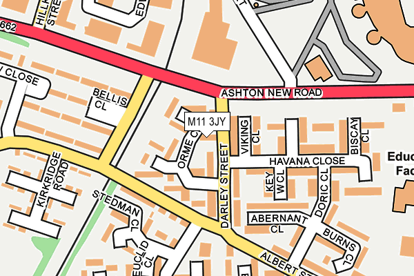 M11 3JY maps, stats, and open data